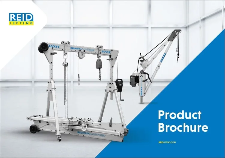Brochures for our aluminium lifting gantry and davit systems — REID Lifting