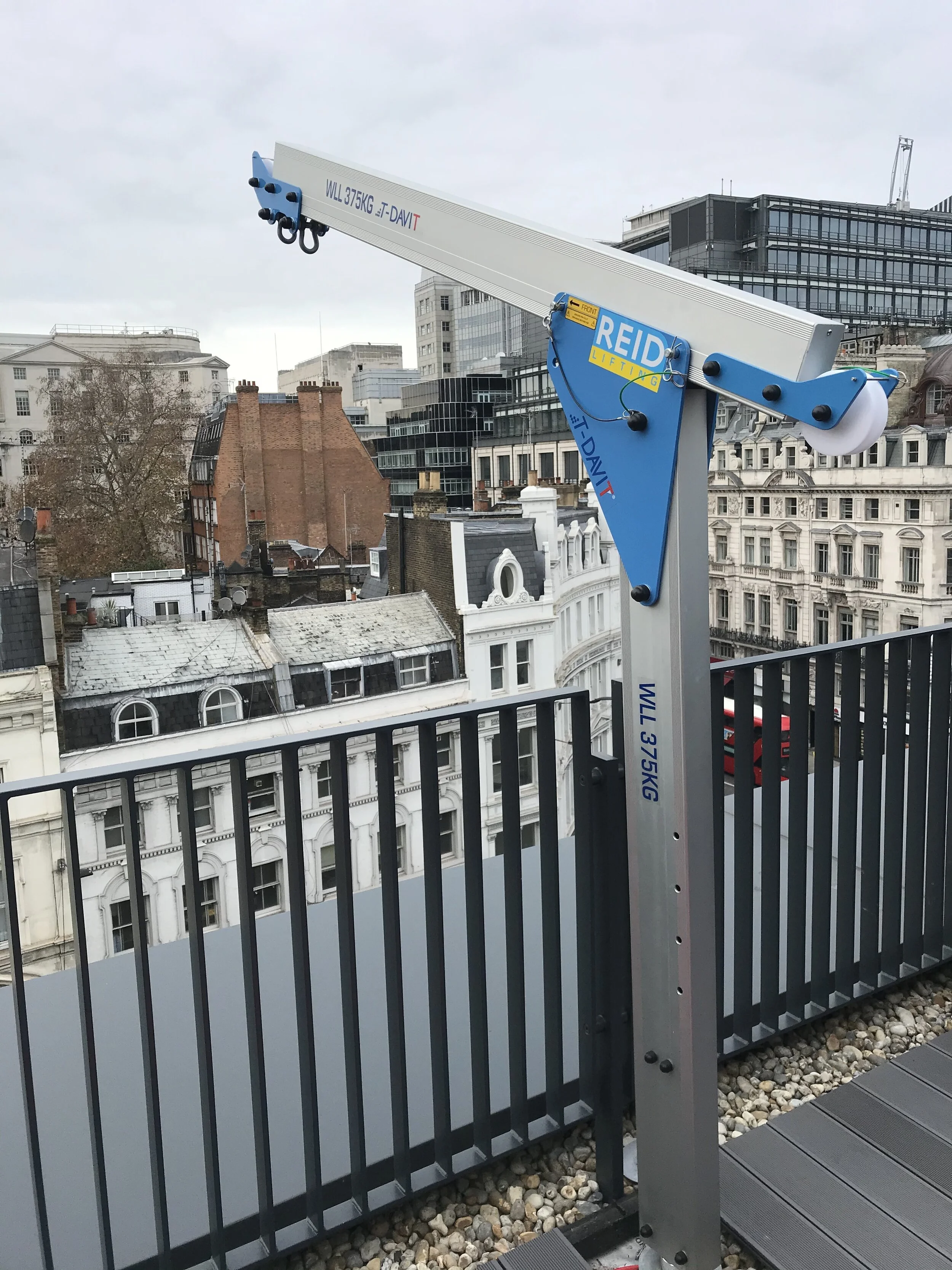 T Davit - lightweight, portable aluminium Jib Crane/davit — REID Lifting