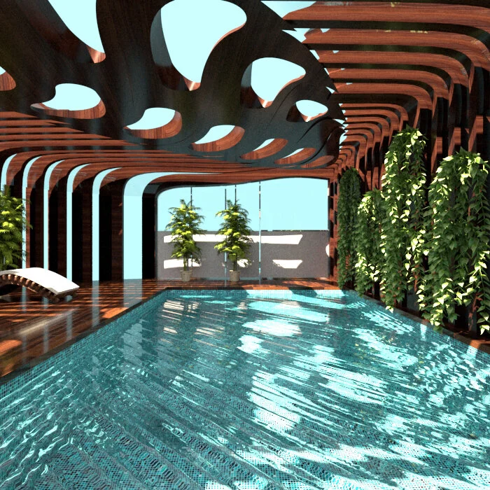 pool, parametric pool, residential, pool building, luxury residential ...