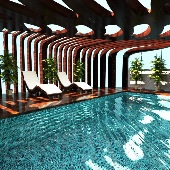 pool, parametric pool, residential, pool building, luxury residential ...