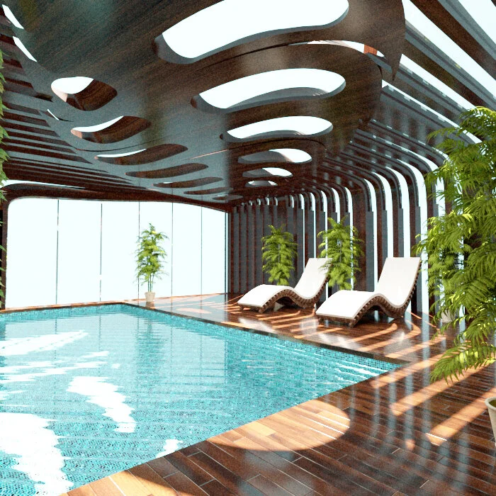 pool, parametric pool, residential, pool building, luxury residential ...