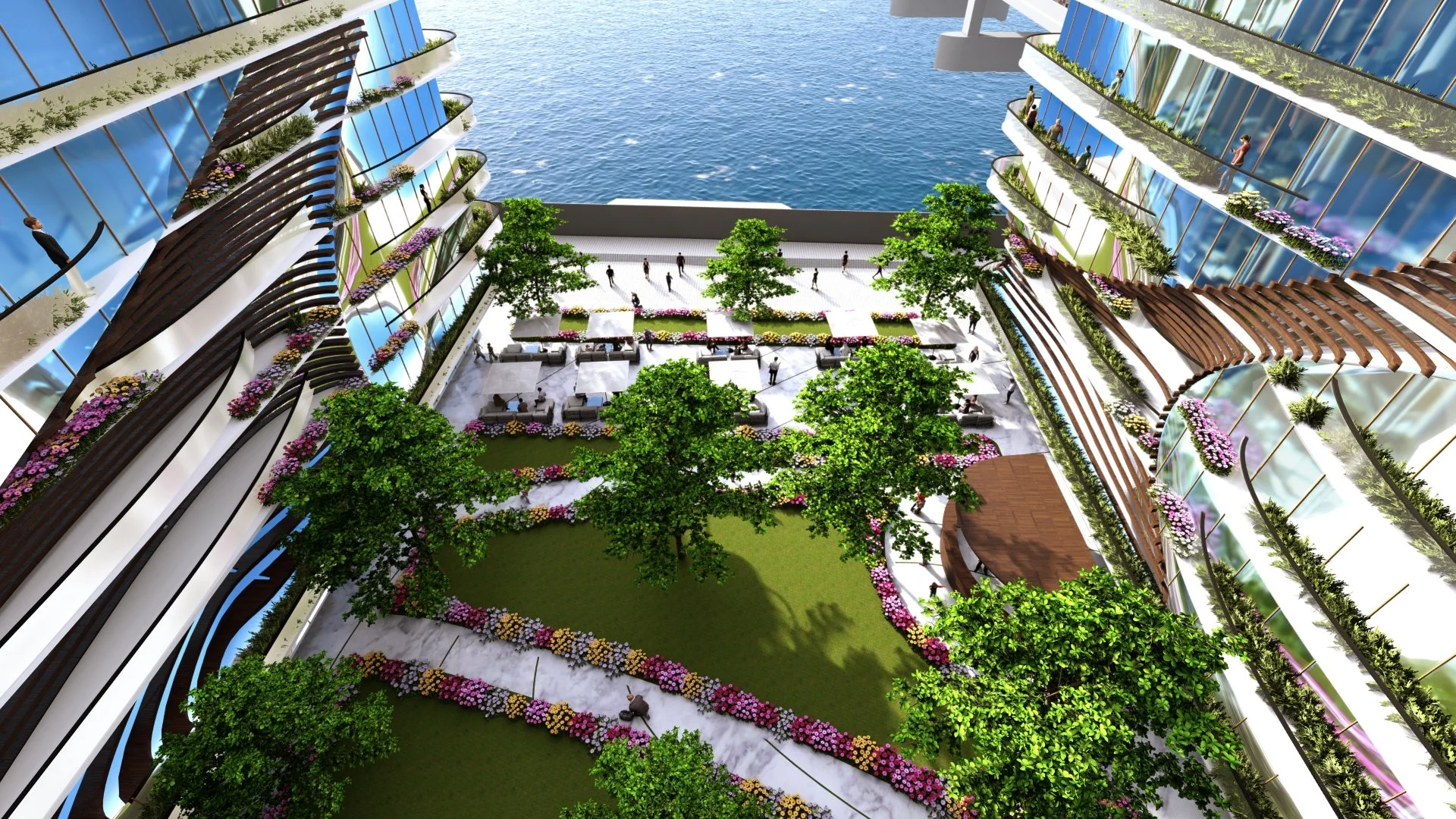 Multigenerational residential development, mixed use scheme, garden ...