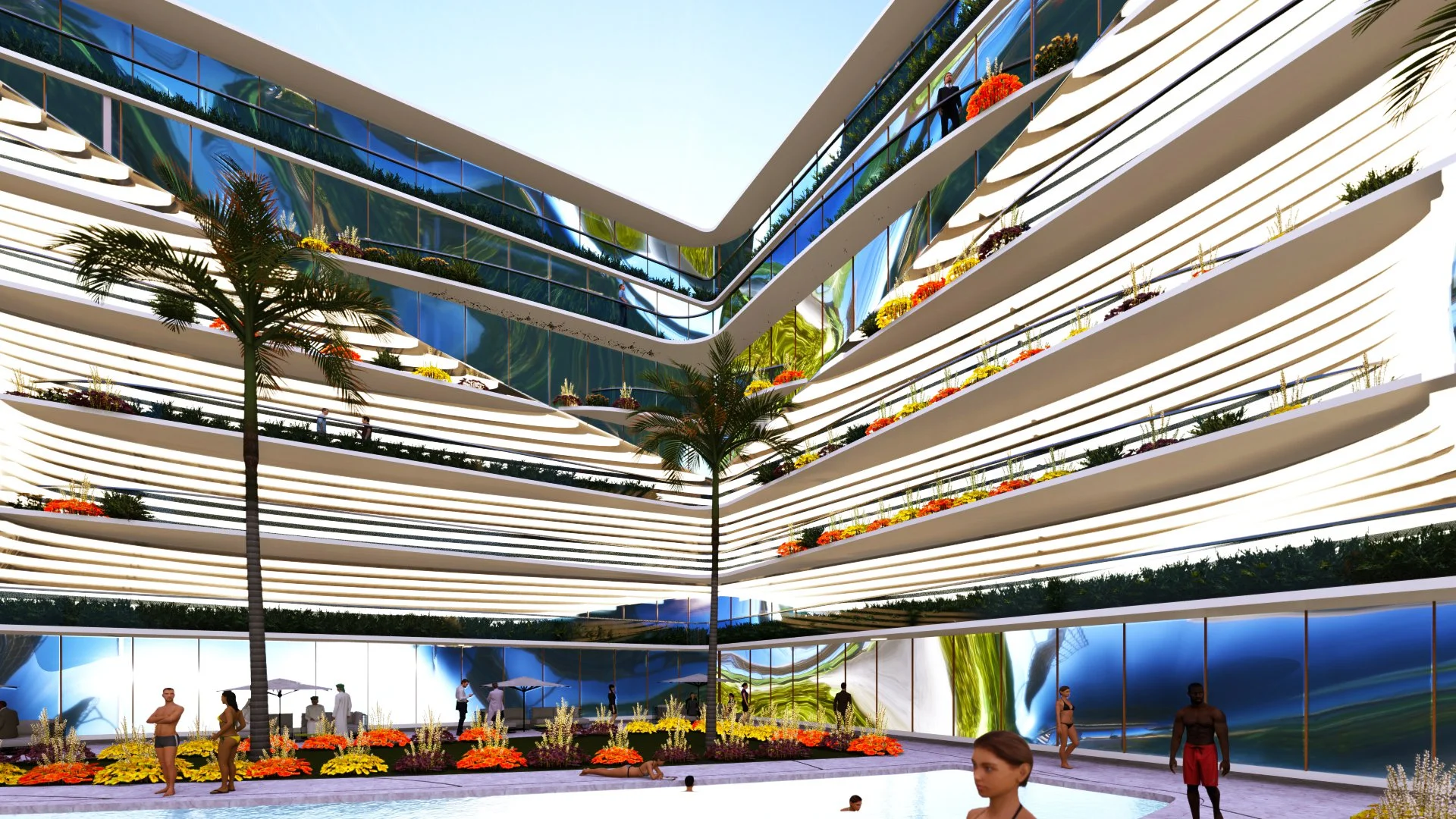 Multigenerational residential development, mixed use scheme, garden ...