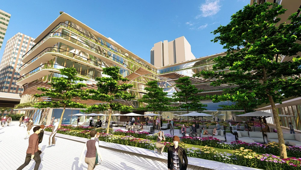 Multigenerational residential development, mixed use scheme, garden ...