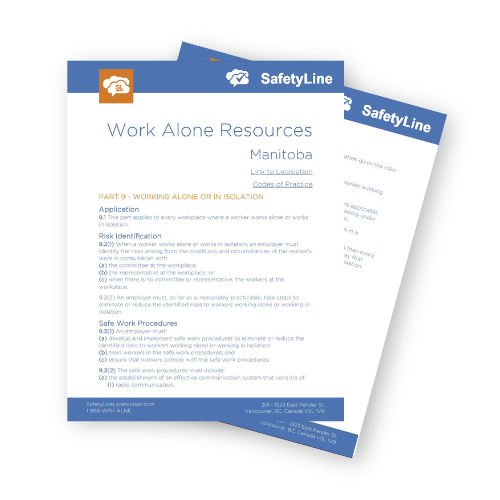 Manitoba Standing Offer with SafetyLine Lone Worker