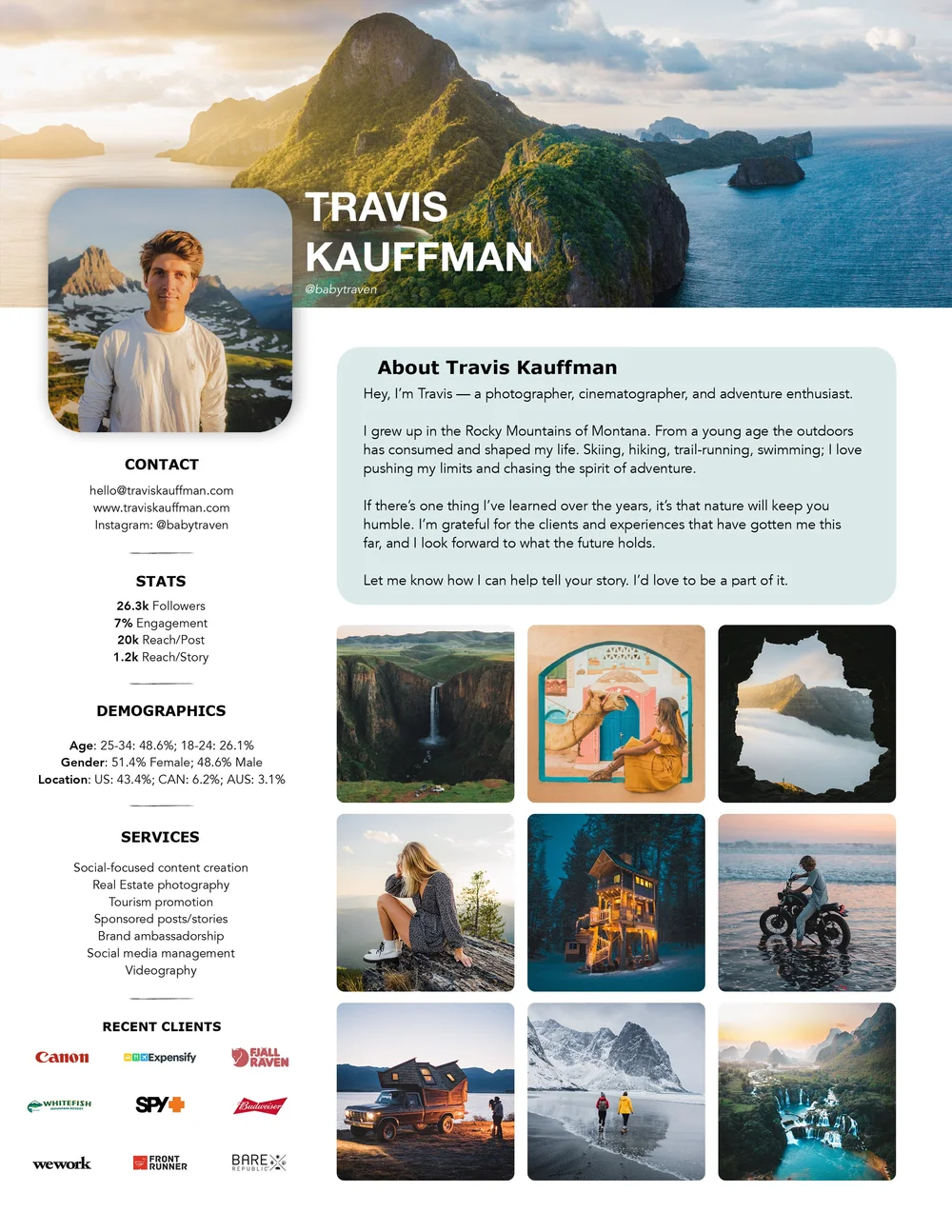 Media Kit — TRAVIS KAUFFMAN