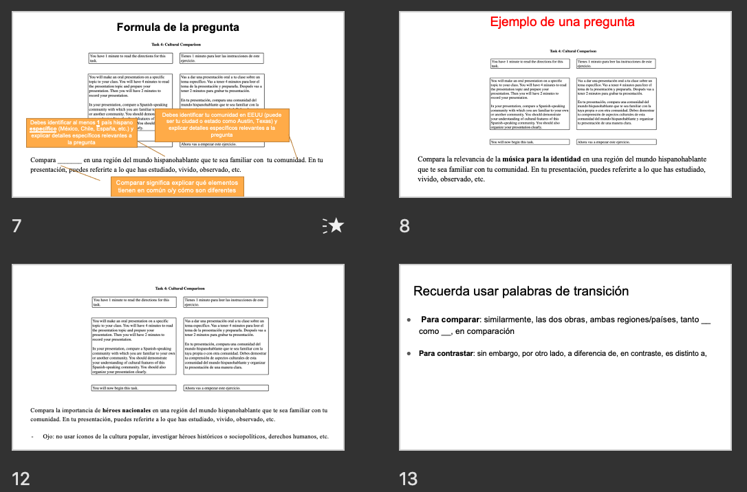 AP Spanish Language Materials — Carina Spanish