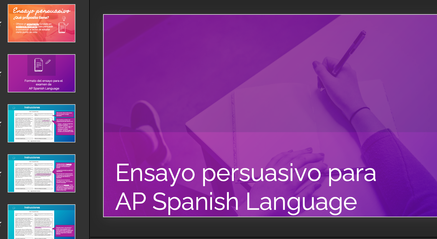 AP Spanish Language Materials — Carina Spanish