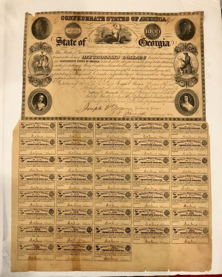 Financing the Civil War - Confederate Bonds — Old School History Museum
