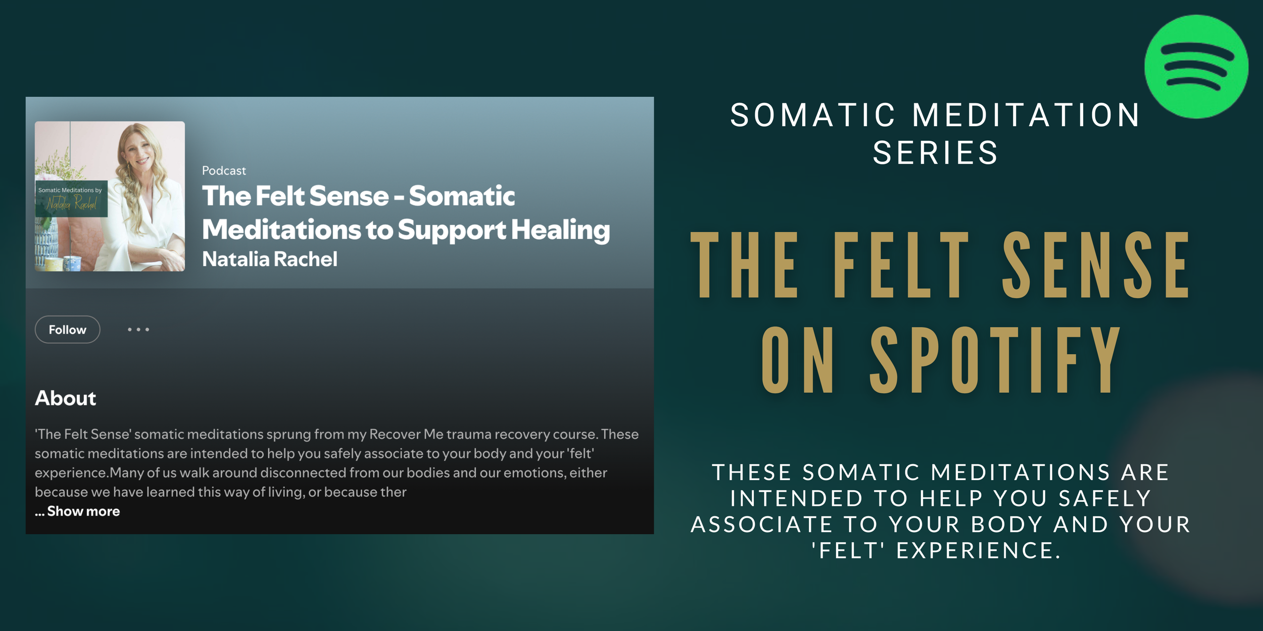 Somatic Meditations on Spotify - Heal with Natalia Rachel