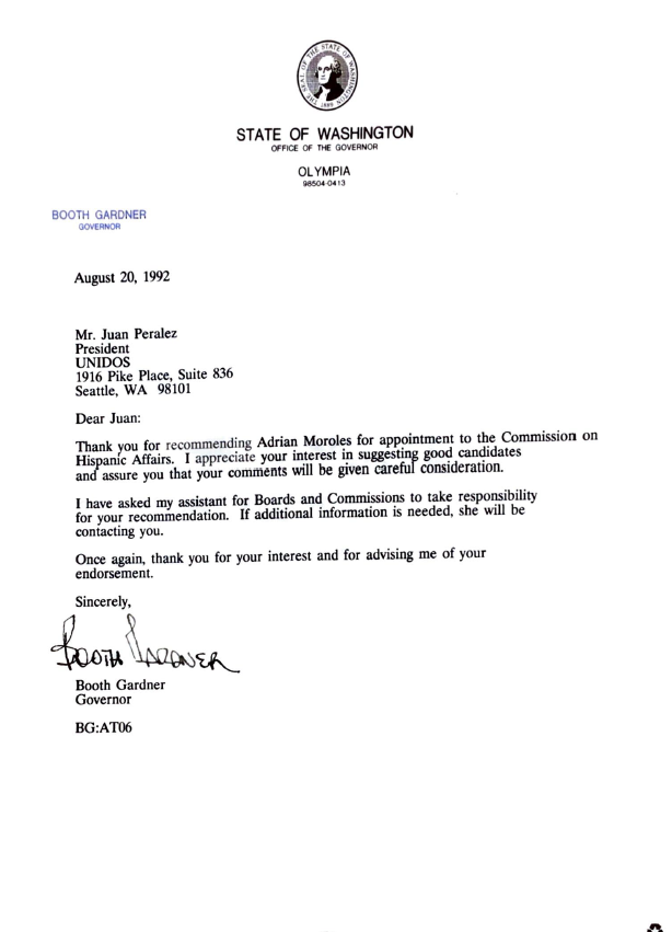 Political Letters — UNIDOS | SNOHOMISH COUNTY