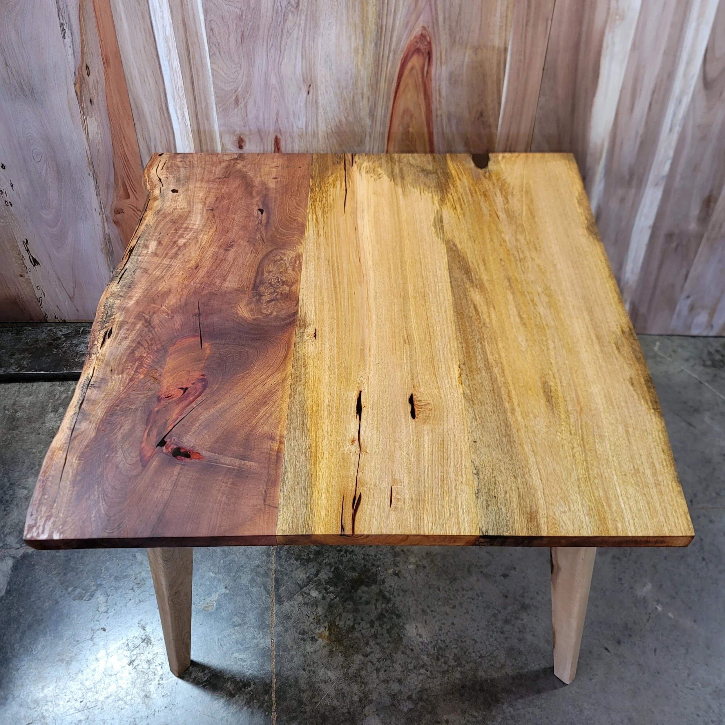 Charismatic, salvage-wood, table tops stir warmth and mirth — Tropical ...