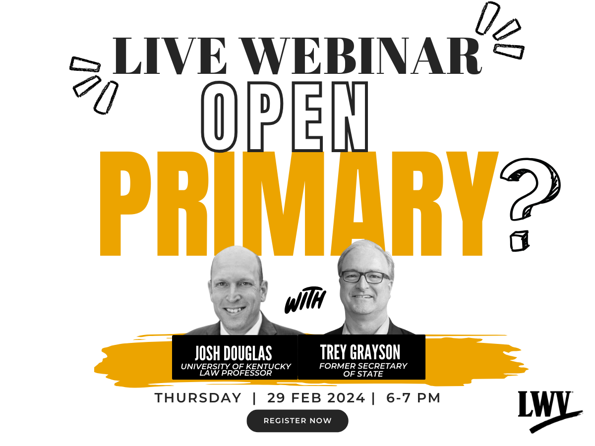 Open Primaries with Professor Josh Douglas and Former Secretary of ...