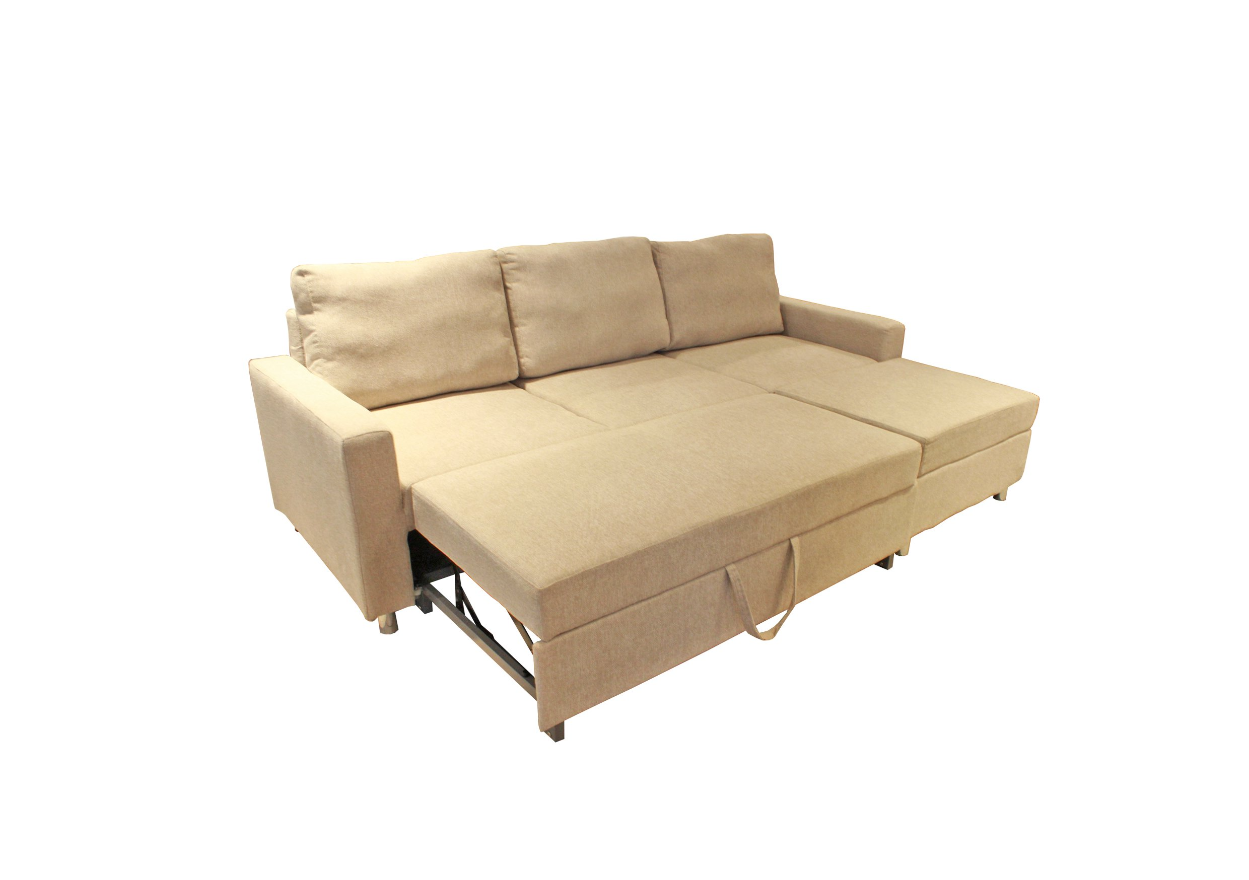 Asimex Living. Transform Your Home - Berta S2029B Right Corner Set Sofa Bed Cream