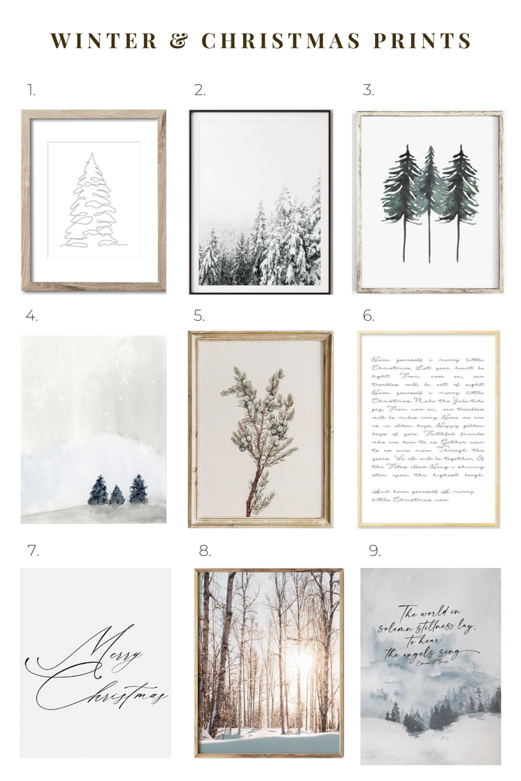Winter & Christmas Prints For Your Home — Harbor + Pine
