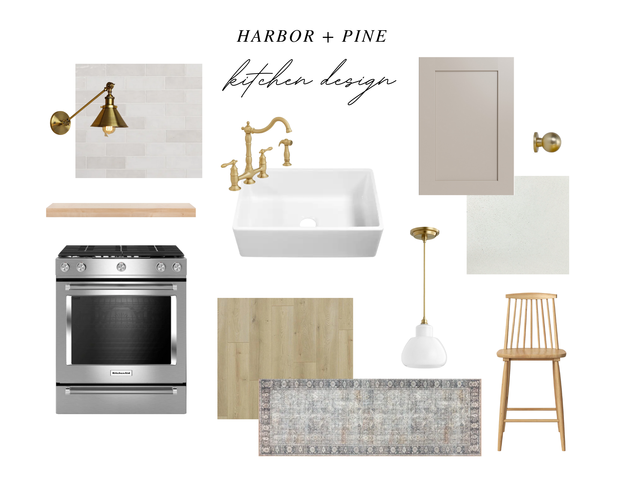 New House Build: Kitchen Design Board — Harbor + Pine