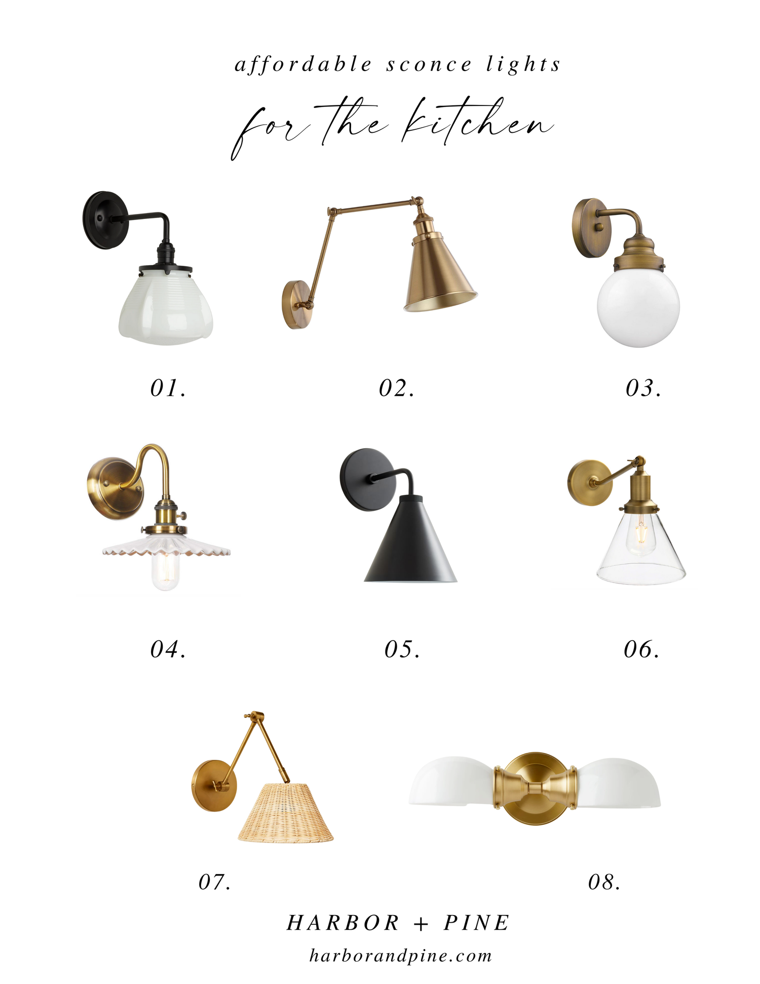 Affordable Kitchen Sconce Lights — Harbor + Pine