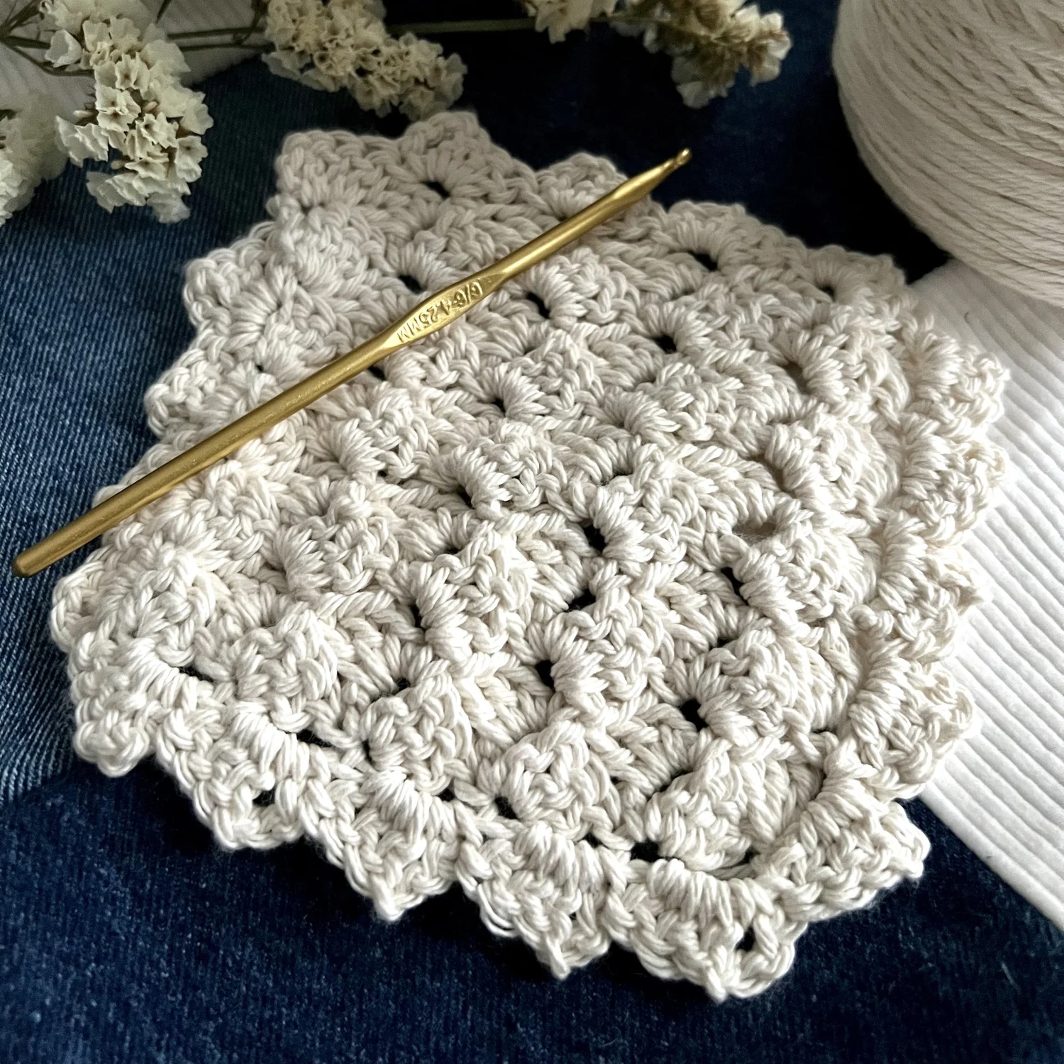 Crocheted Cotton Square Pattern (Free Download) — Hearthside Comforts