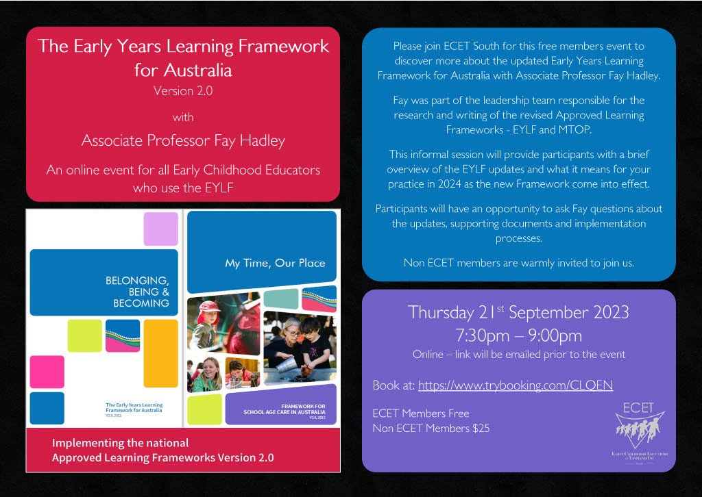 The Early Years Learning Framework for Australia with Associate ...