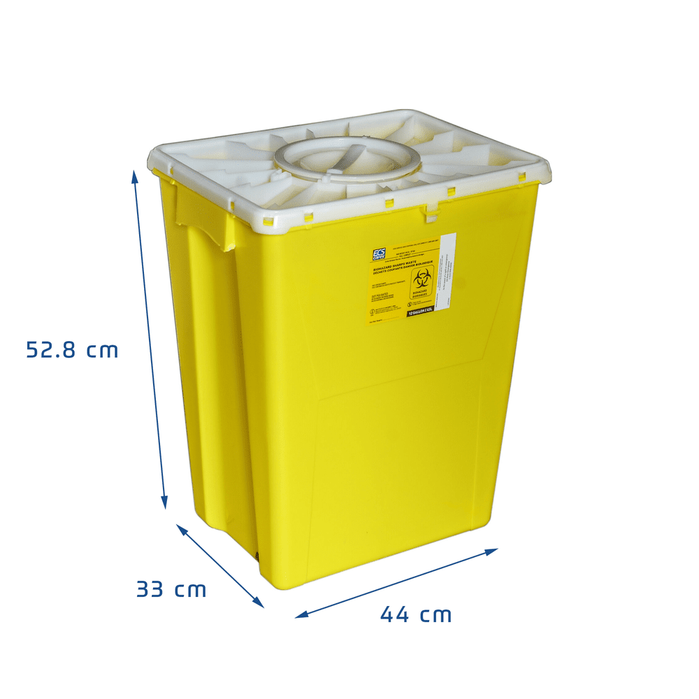 YELLOW SHARPS WASTE BIN (45L) (🇨🇦) — ECS Cares
