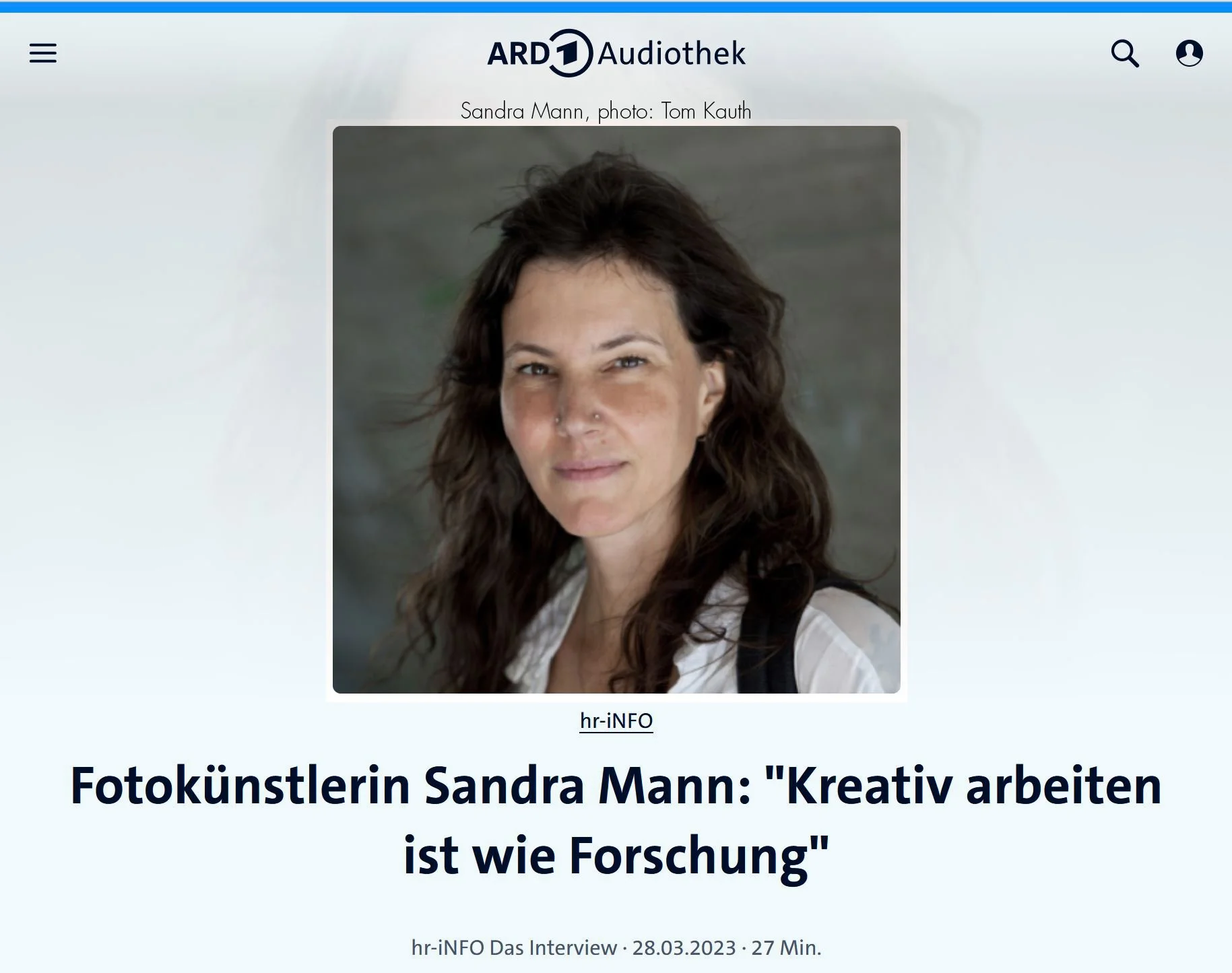 ARD AUDIOTHEK: HR-INFO DAS INTERVIEW — SANDRA MANN