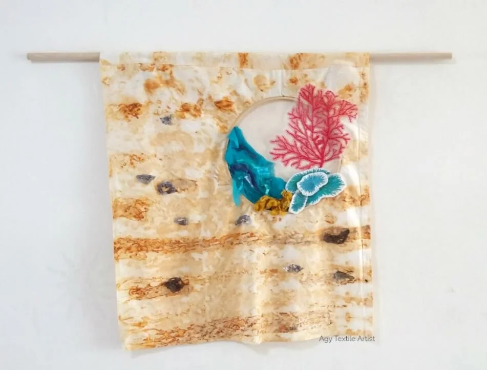 Ocean - Upcycled Textile Art Installation — Agy Textile Artist