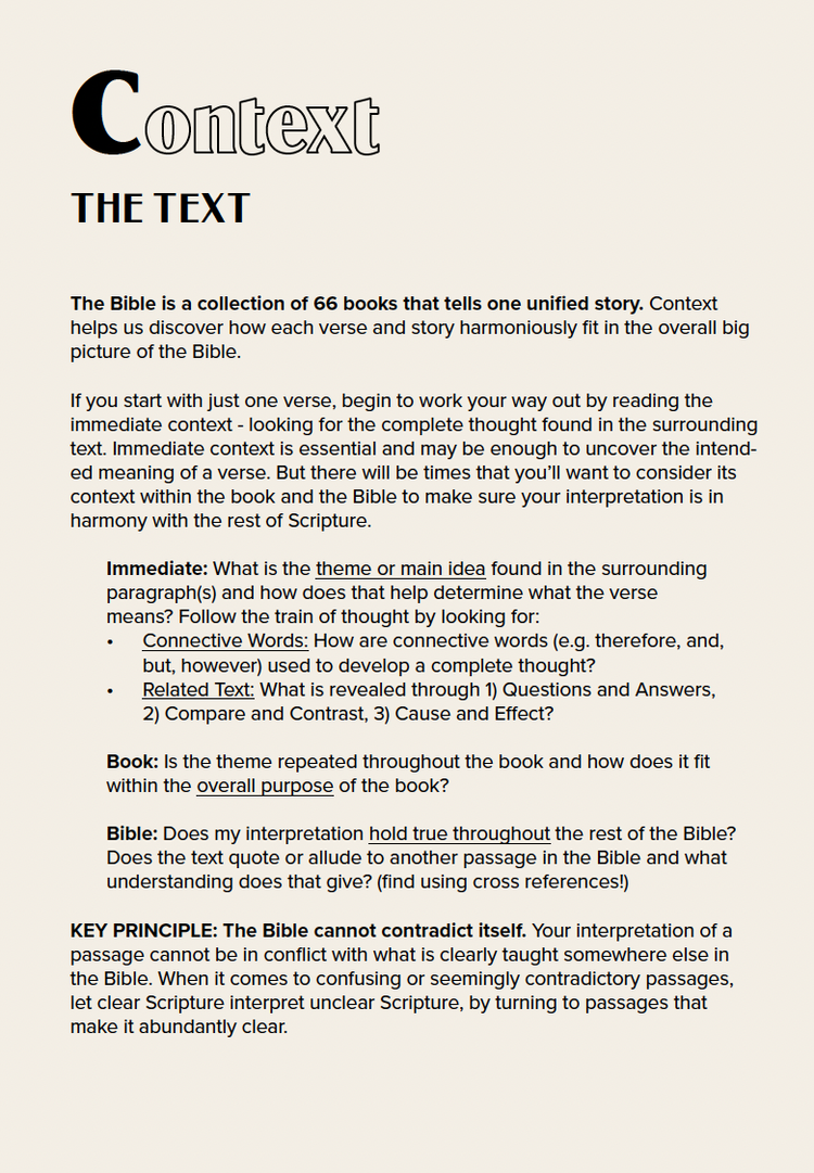 How to Study the Context of the Bible — The Chara Project