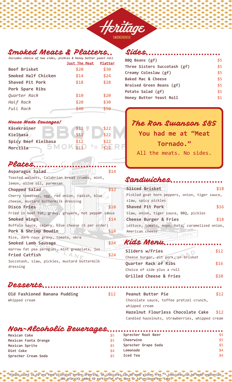 Food — Heritage Smokehouse | Baltimore, Maryland | Award-Winning BBQ