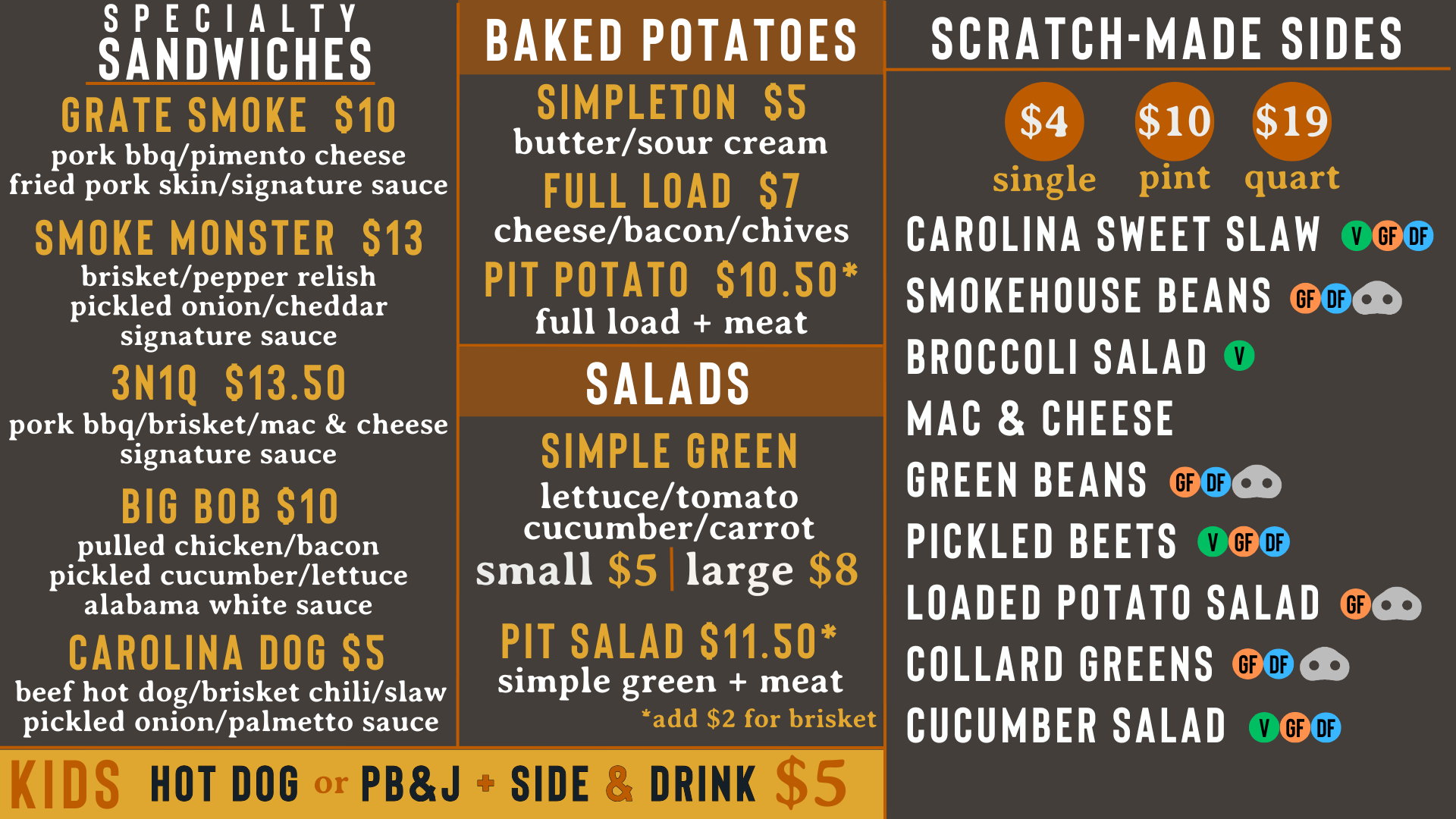 Menu — Old Colony Smokehouse