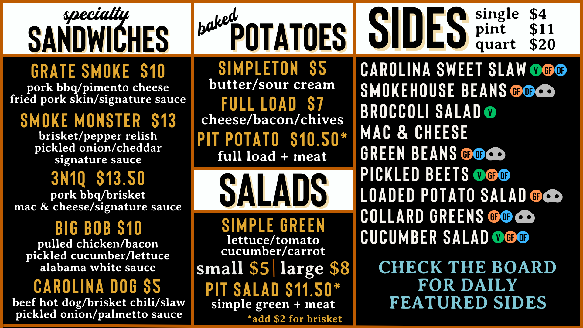 Menu — Old Colony Smokehouse