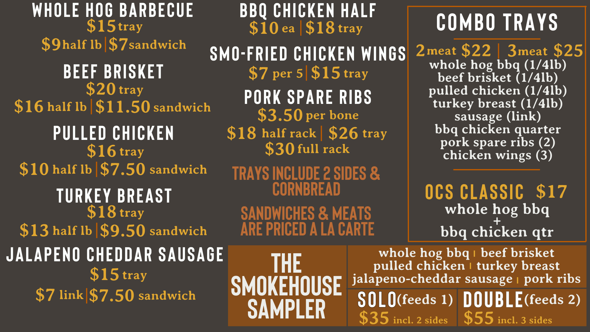 Menu — Old Colony Smokehouse