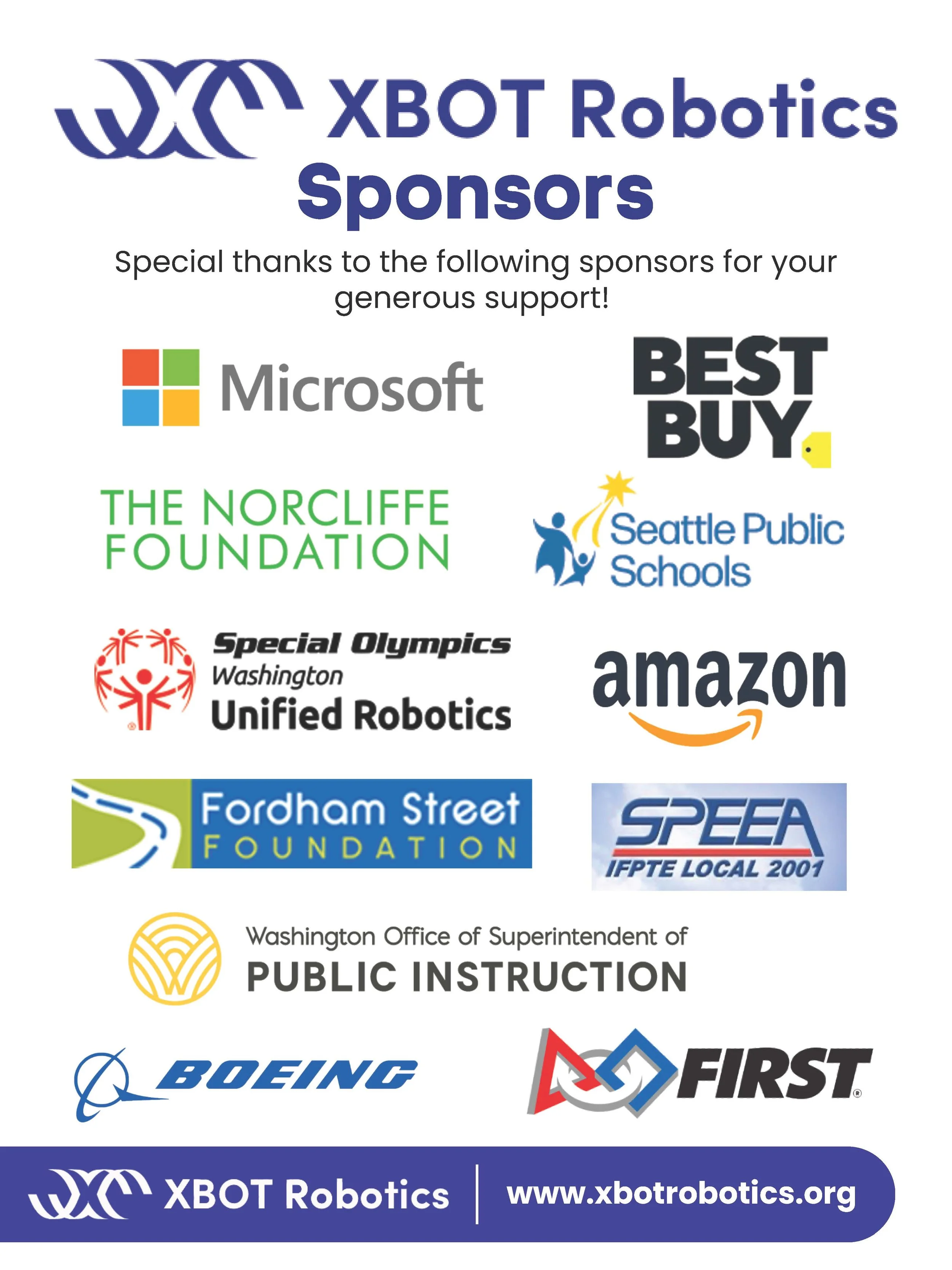 Sponsors — XBOT Robotics