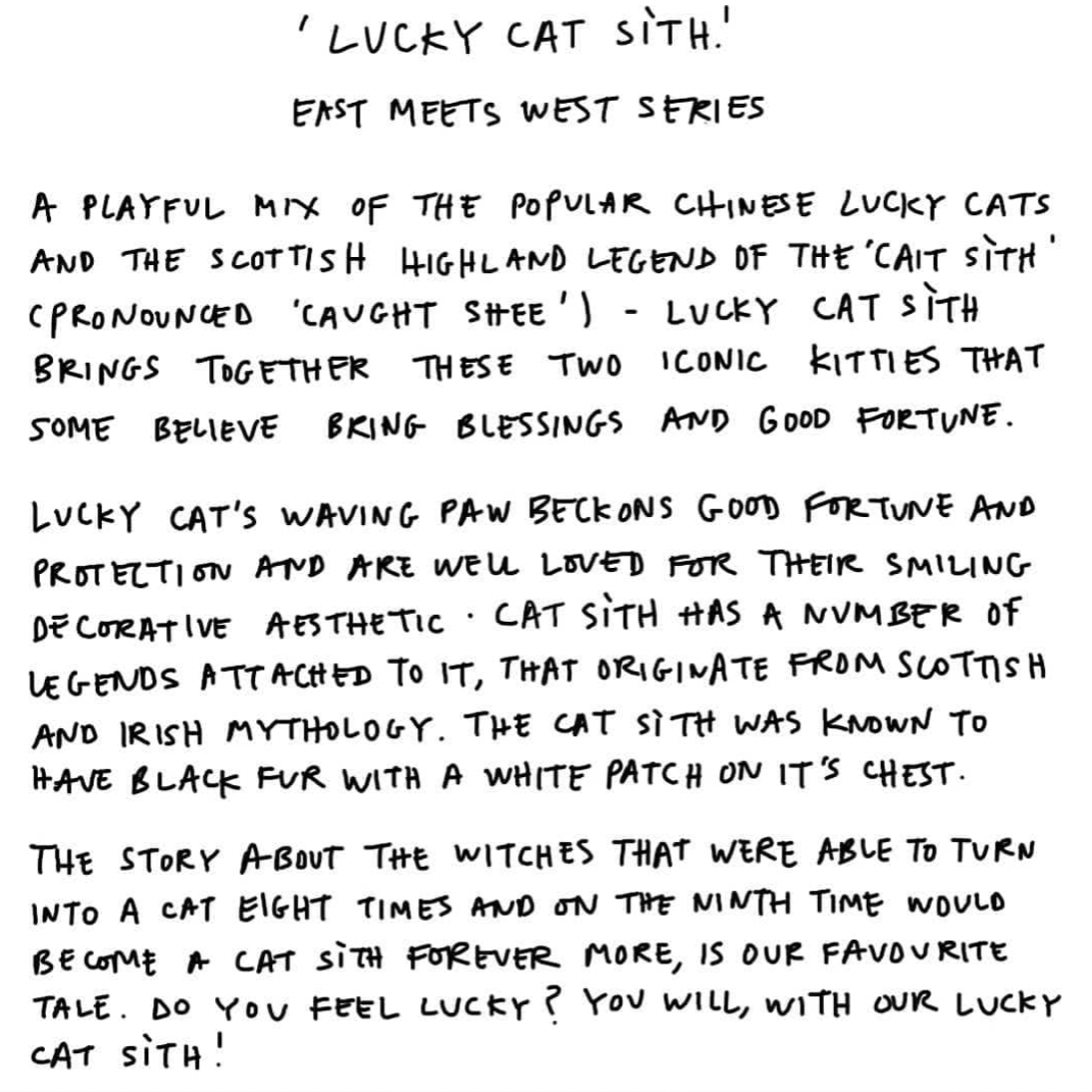 Lucky Cat Sith A6 Card — Sarah Kwan Artist