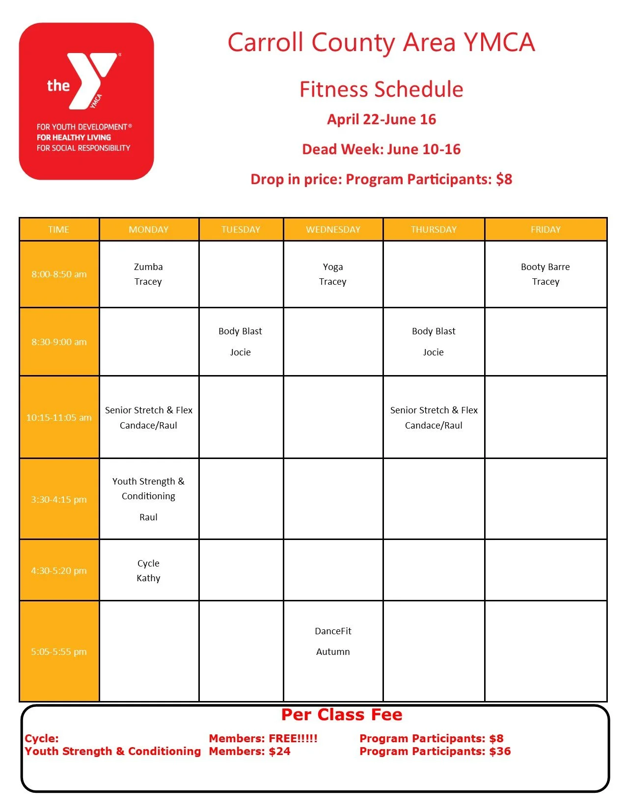 Fitness — Carroll County Area YMCA
