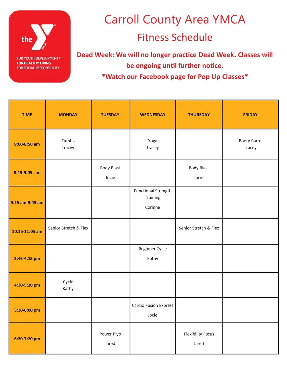 Fitness — Carroll County Area YMCA