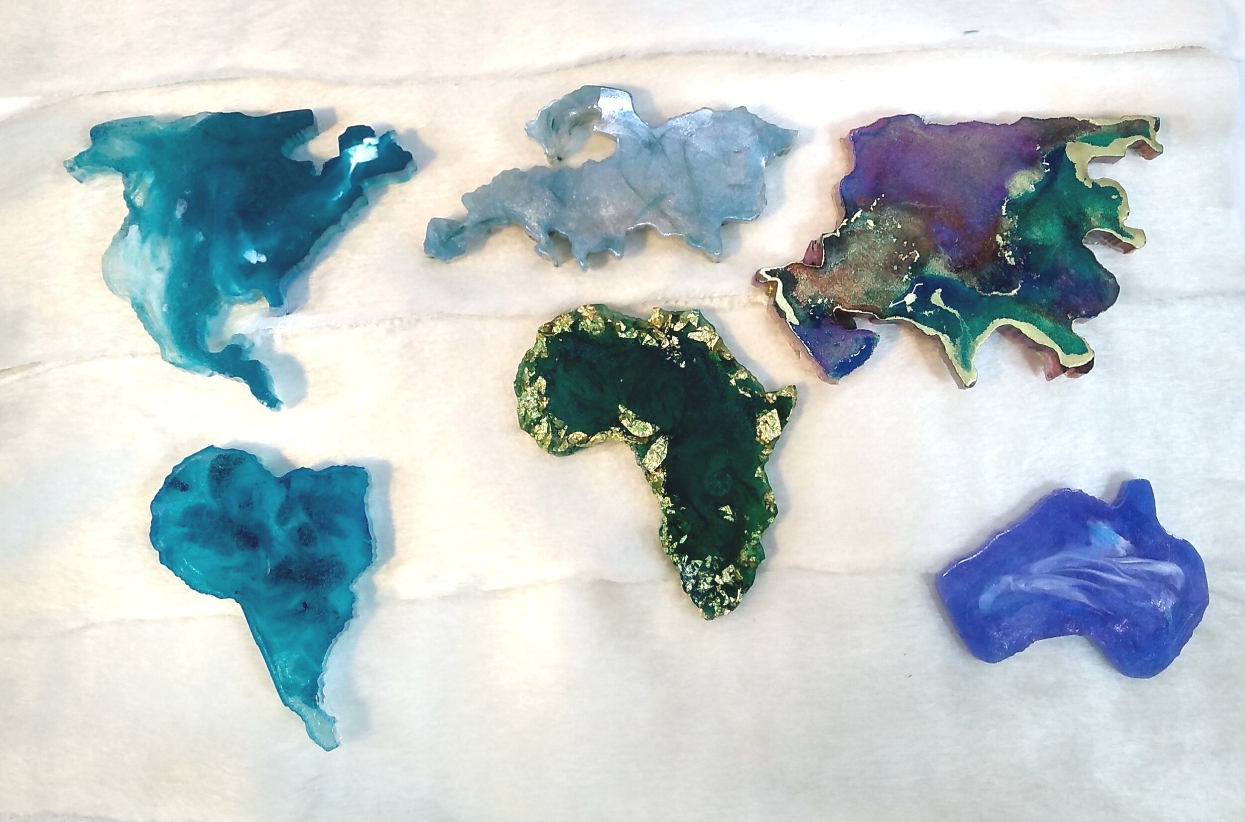 Continents Coasters- Glossy Silicone Mold — J Emerald Studio