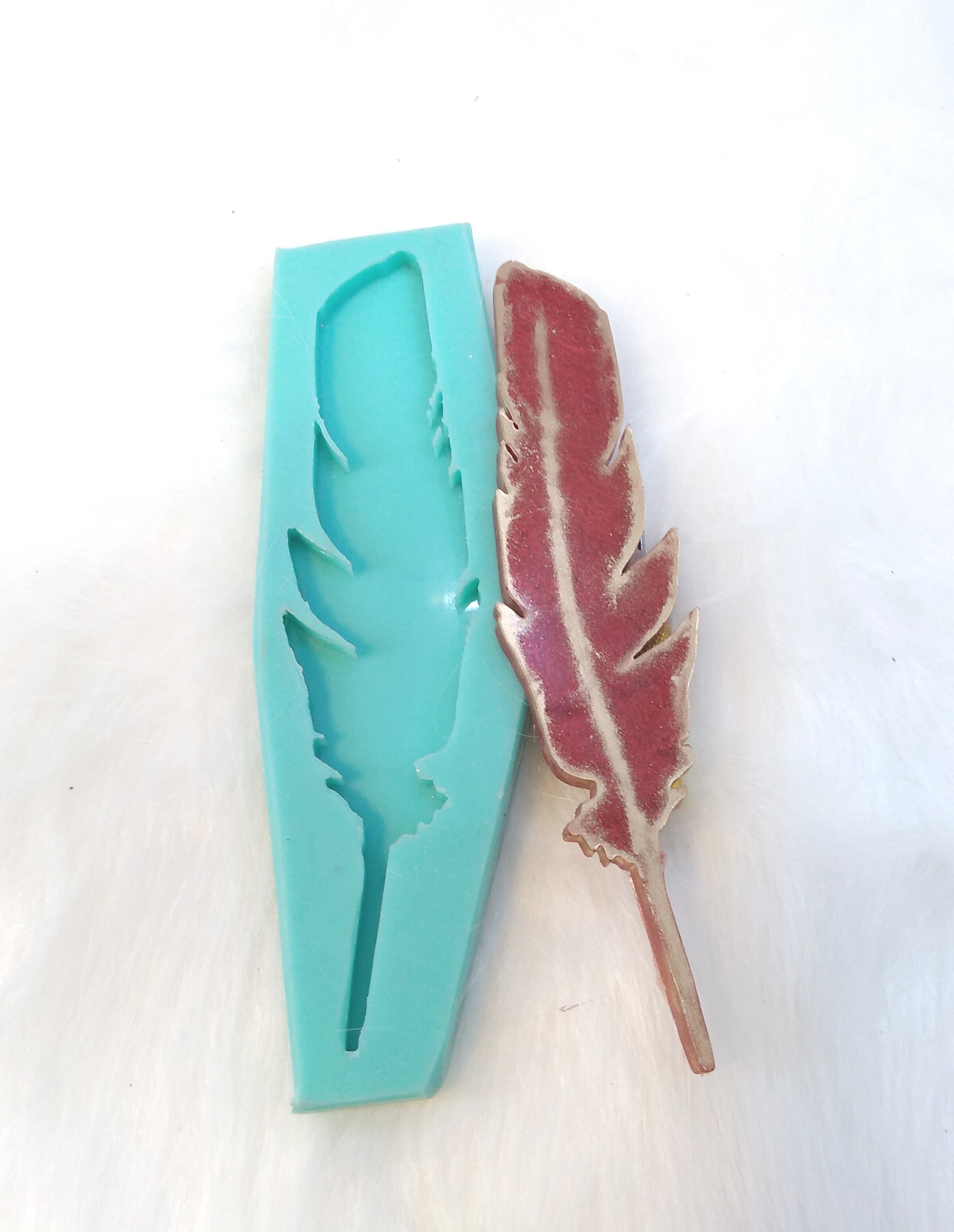 Feather- Glossy Silicone Mold — J Emerald Studio
