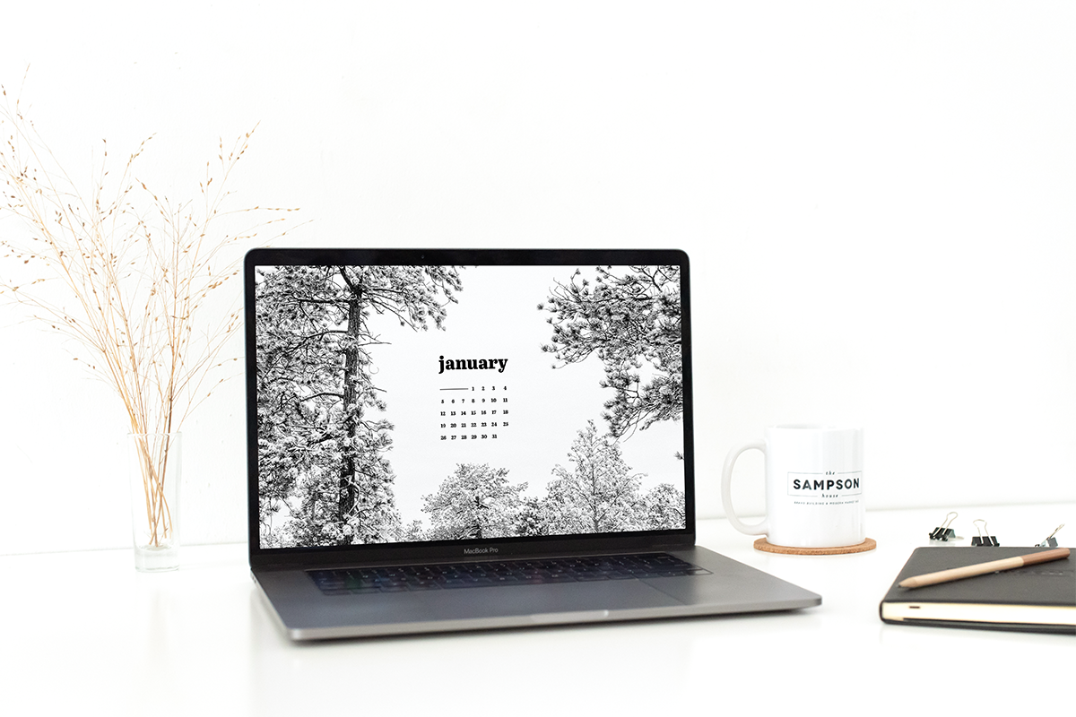 January Desktop Calendar | FREE 2020 Wallpaper — The Sampson House 2.0