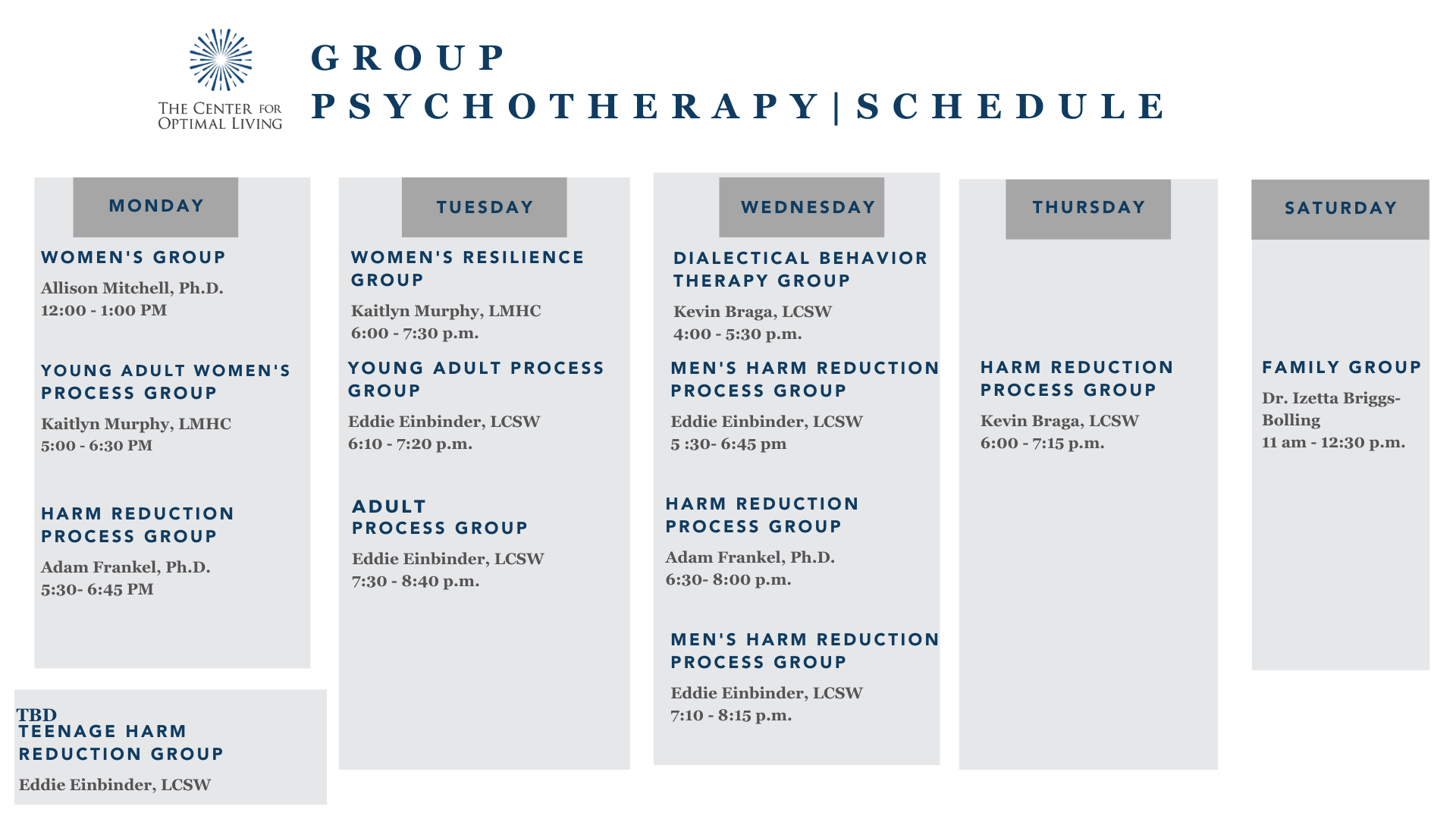 Group Therapy — Welcome