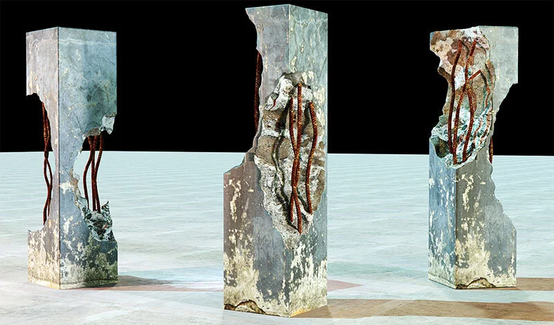 Damaged Concrete Pillar (example tutorial) — BLENDER SECRETS