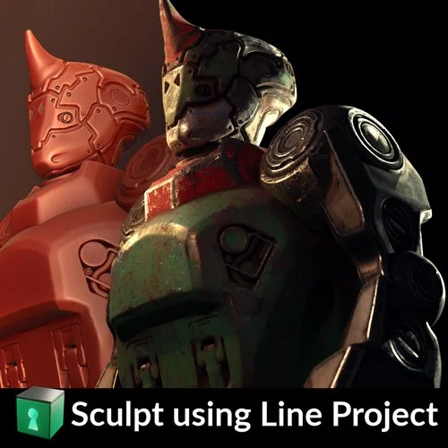 Sculpting with Line Project — 3D SECRETS (Blender Secrets)