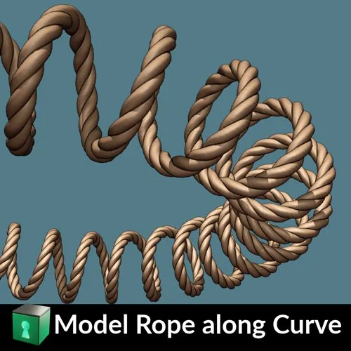 Model a Rope along a Curve — 3D SECRETS (Blender Secrets)