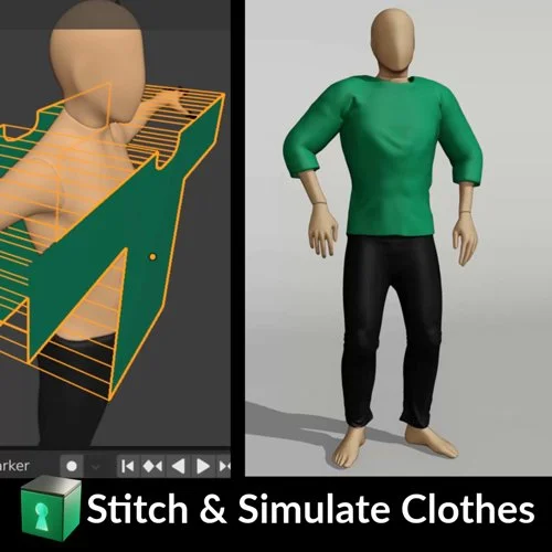 Cloth Simulation Sewing Basics — 3D SECRETS (Blender Secrets)
