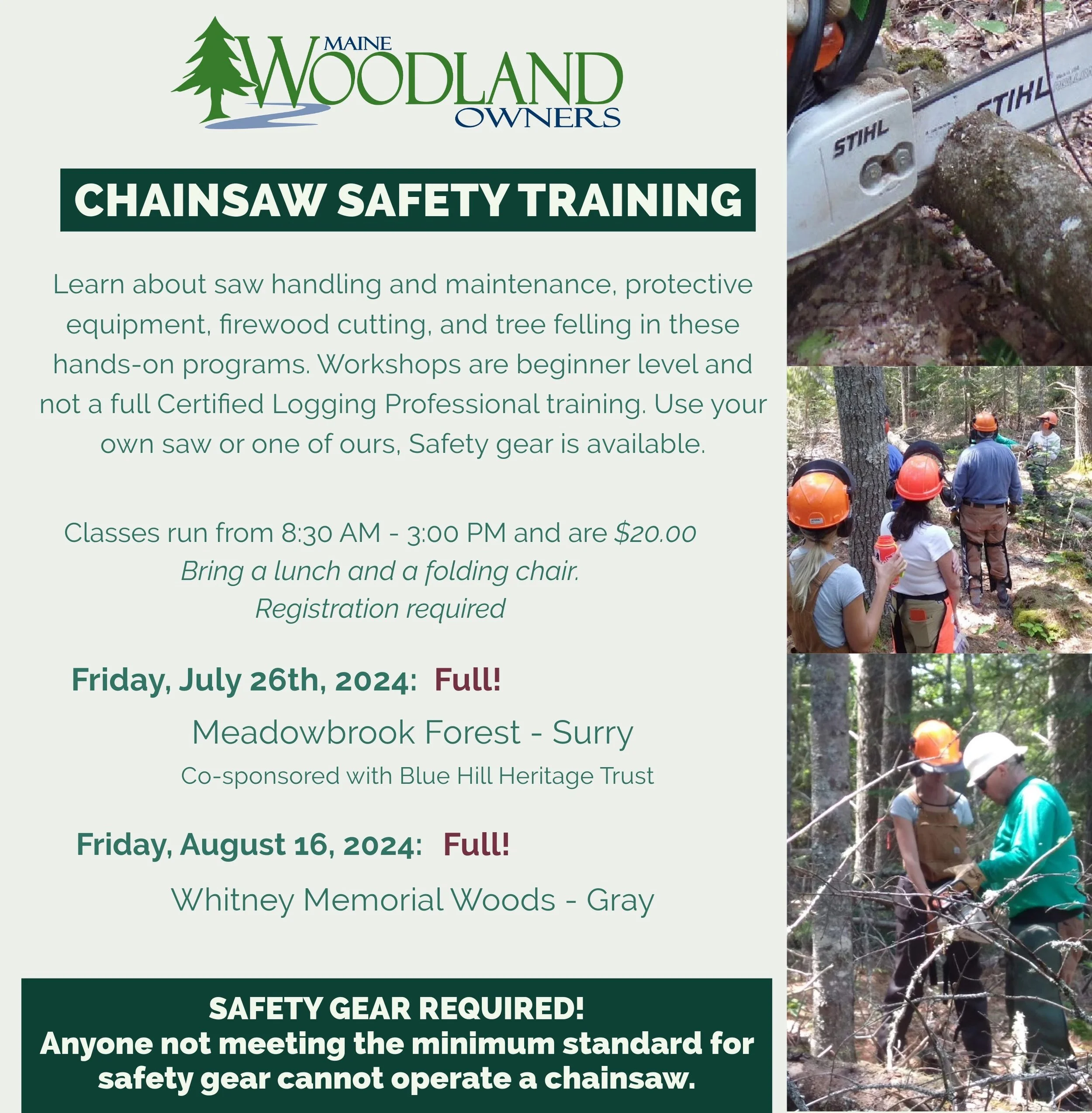 Chainsaw Training — Maine Woodland Owners