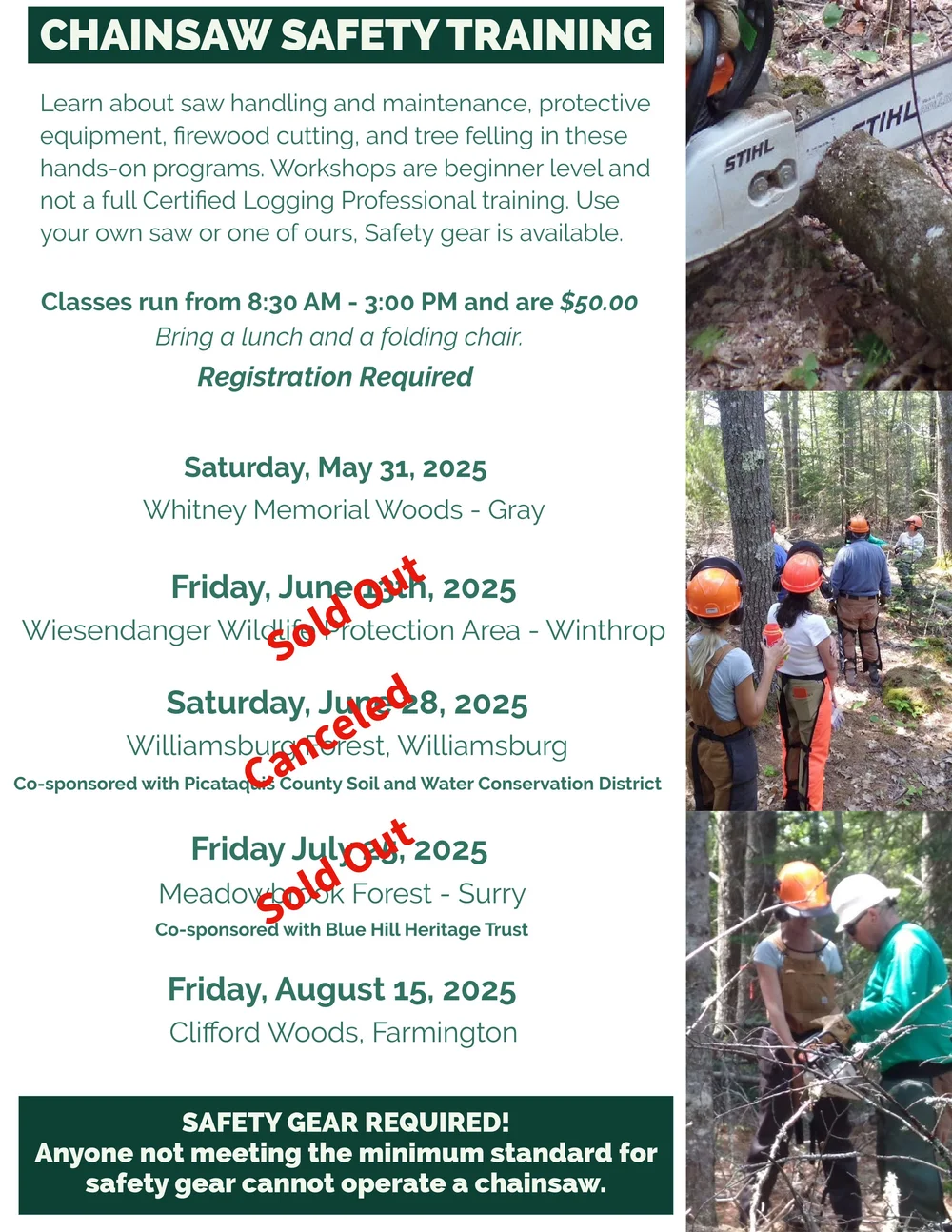 Chainsaw Training — Maine Woodland Owners