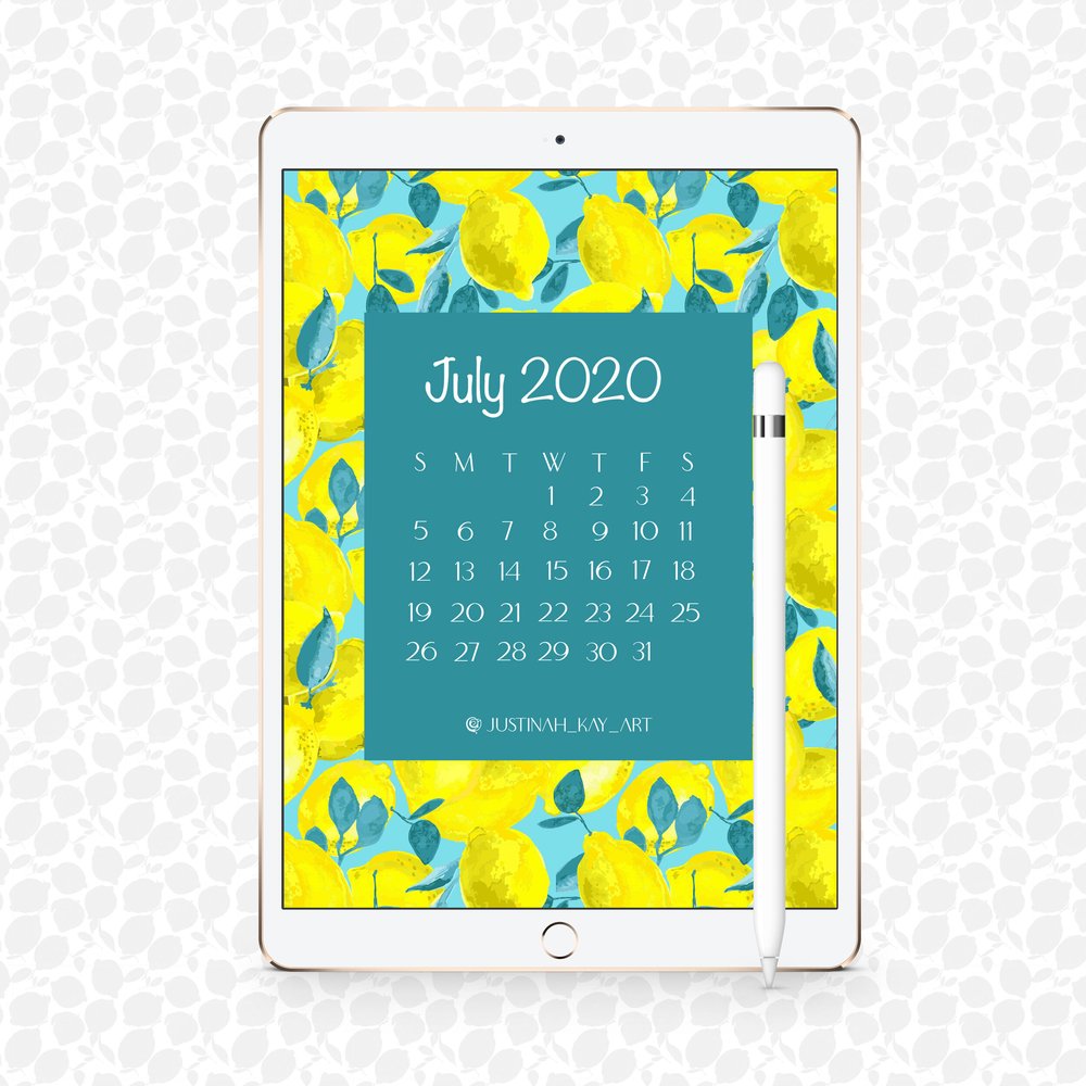 JULY 2020 FREE DESKTOP CALENDAR DOWNLOAD — Justinah Kay