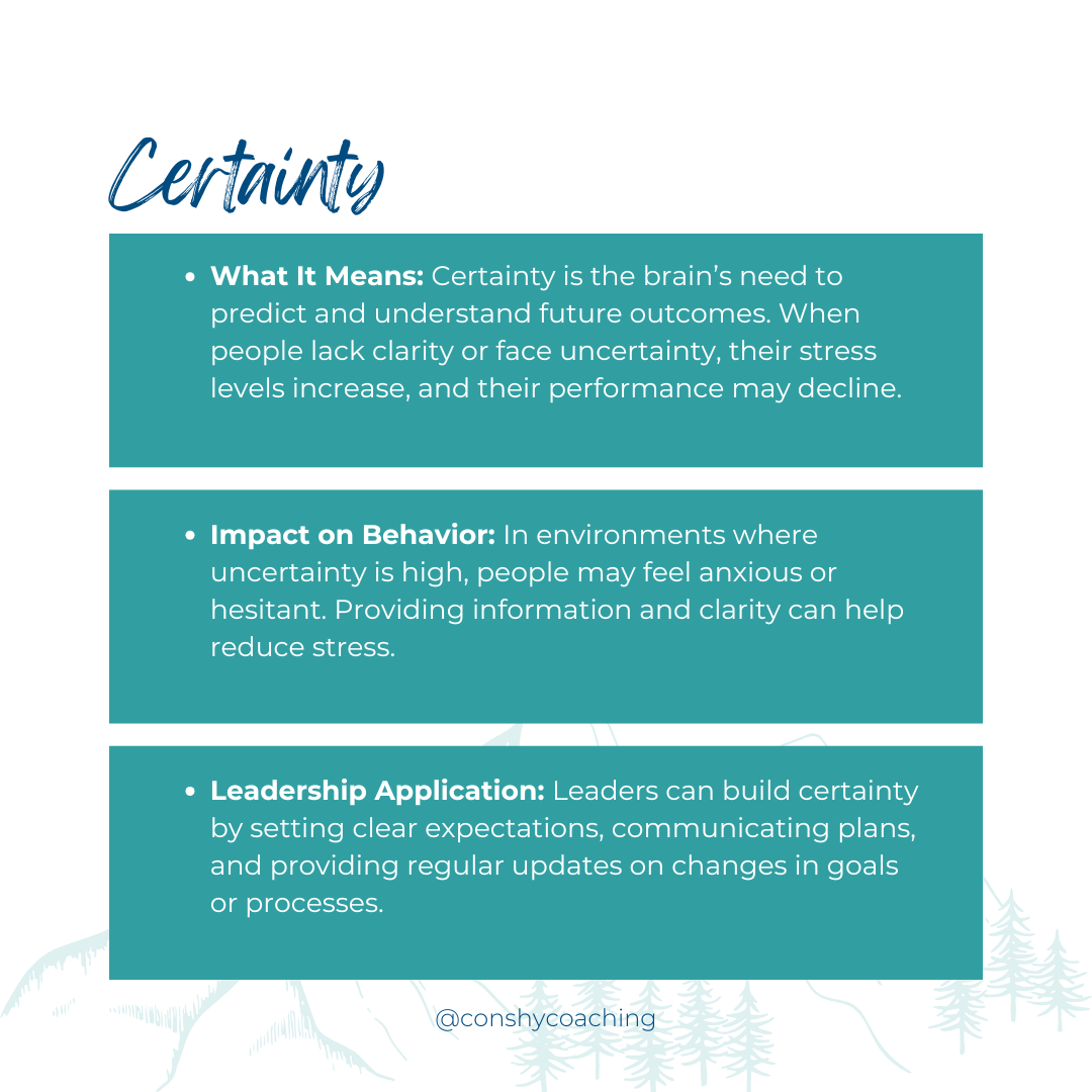 Leveraging the SCARF Model to Navigate Change and Uncertainty — Conshy ...