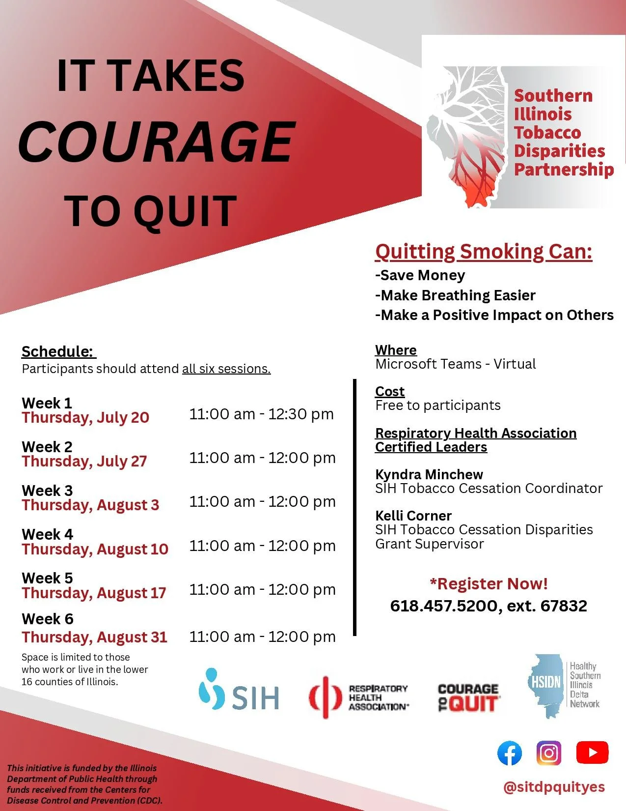 VIRTUAL: - Courage to Quit — Healthy Southern Illinois Delta Network
