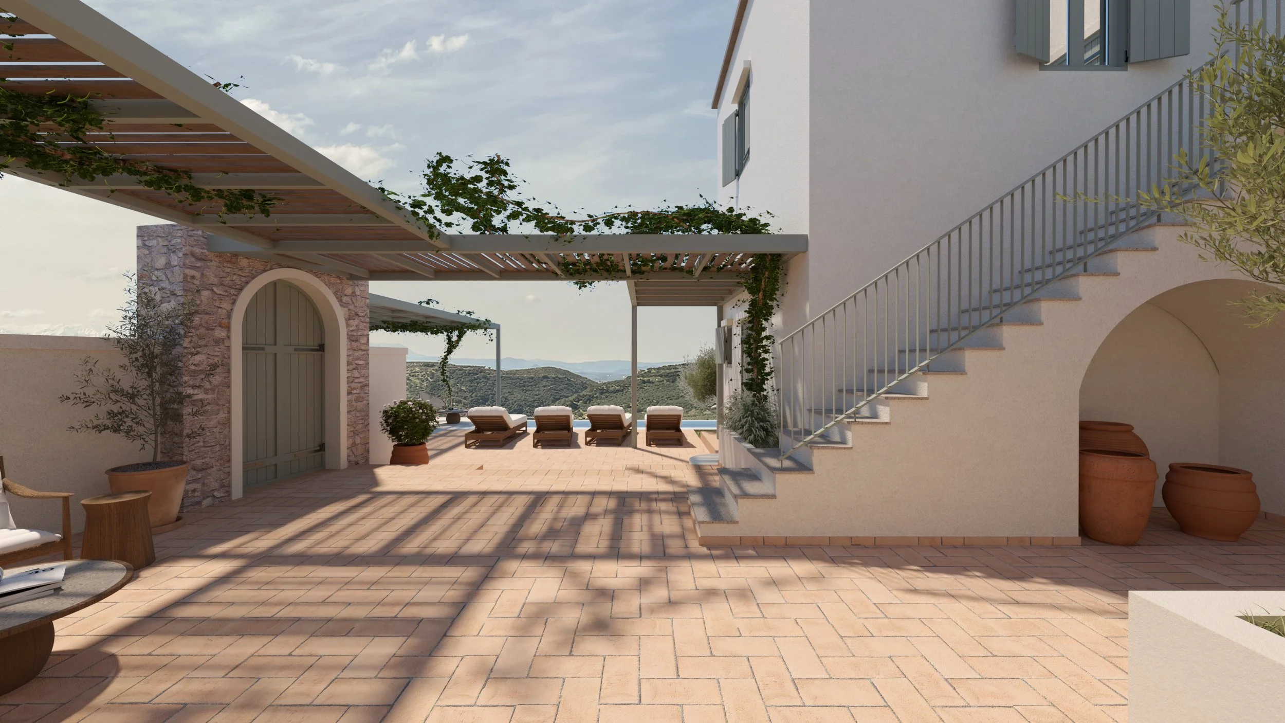 stone houses complex restoration in Kamara — alkisti roussou