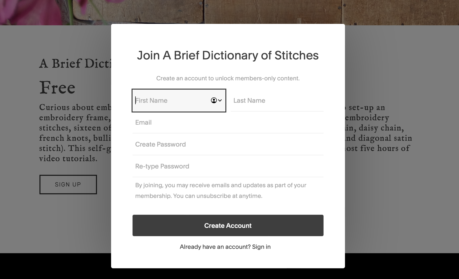 Reset Password — Textile Tours of Paris
